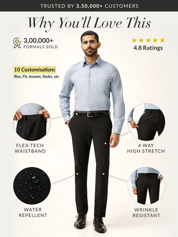 Custom Made Pants - Buy Men's Custom Pants Online in India