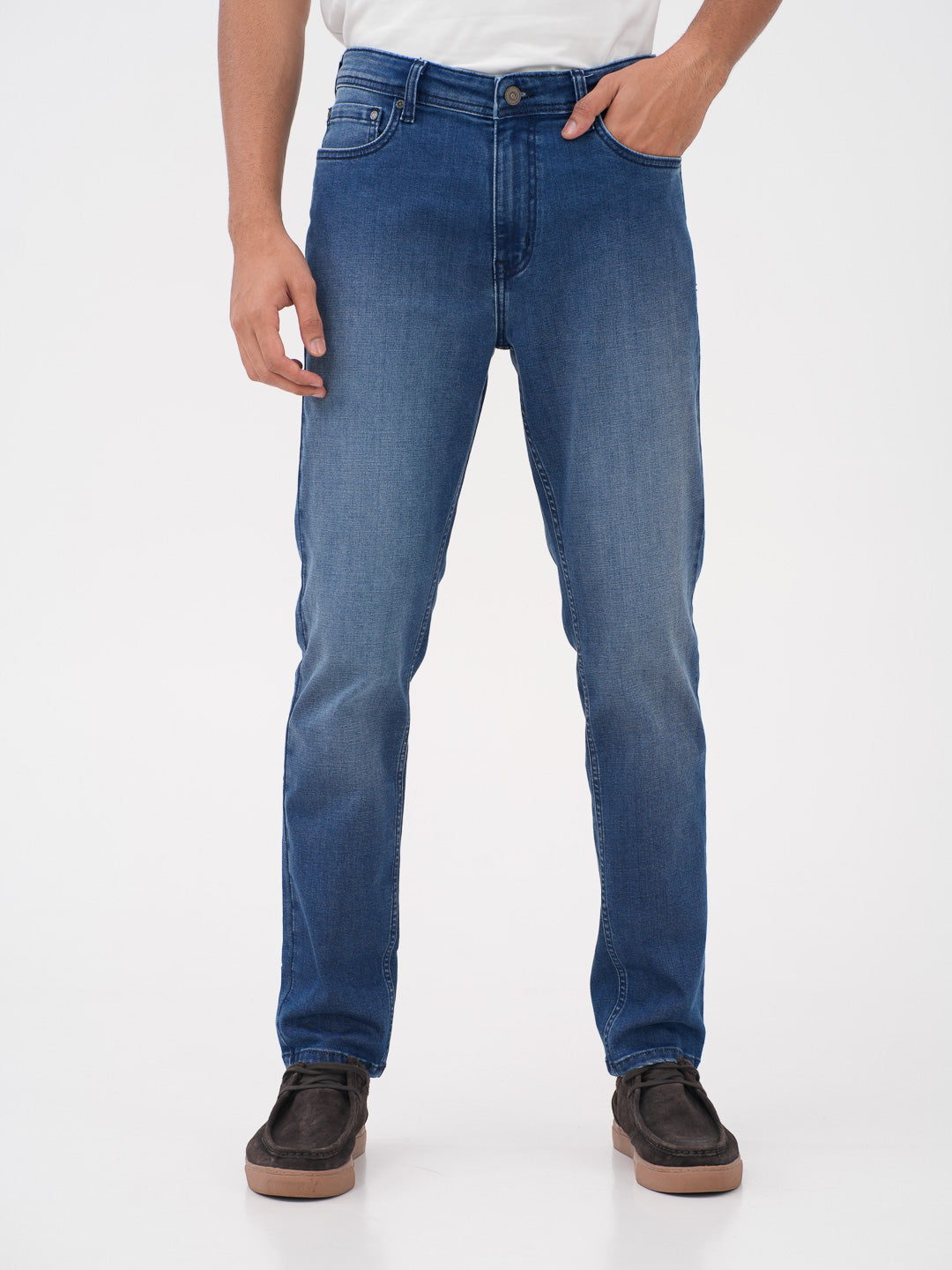 Buy Monarch Blue Vintage Slim Fit Jeans Online In India