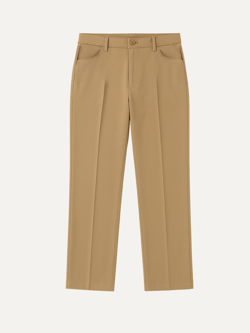 Buy Pecan Khaki Relaxed Fit Korean Pants Online
