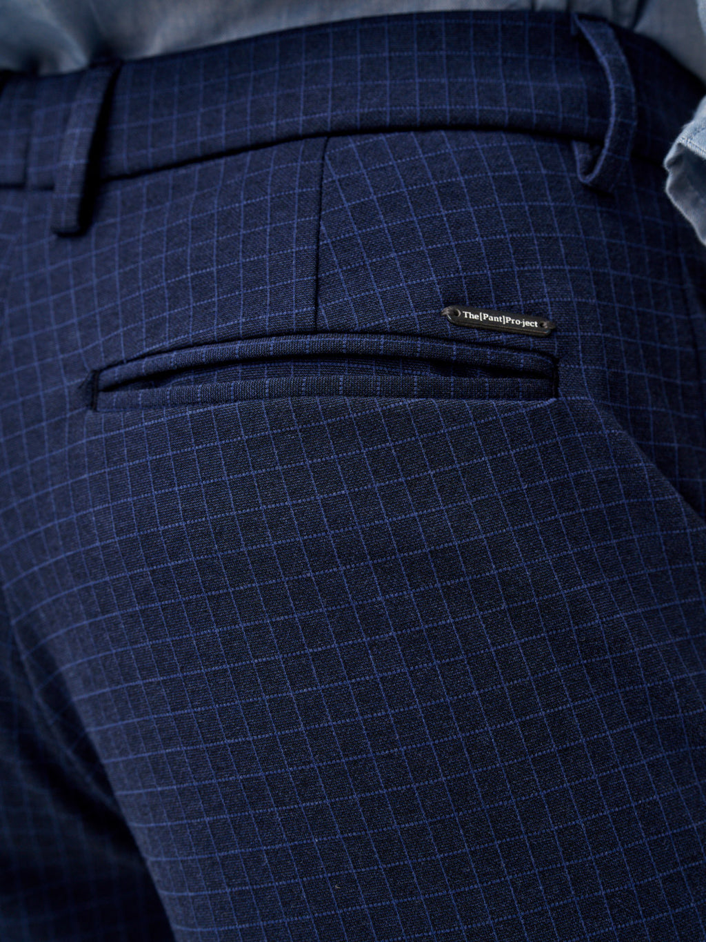 Buy Men's Navy Blue Checks Power Stretch Pants Online In India